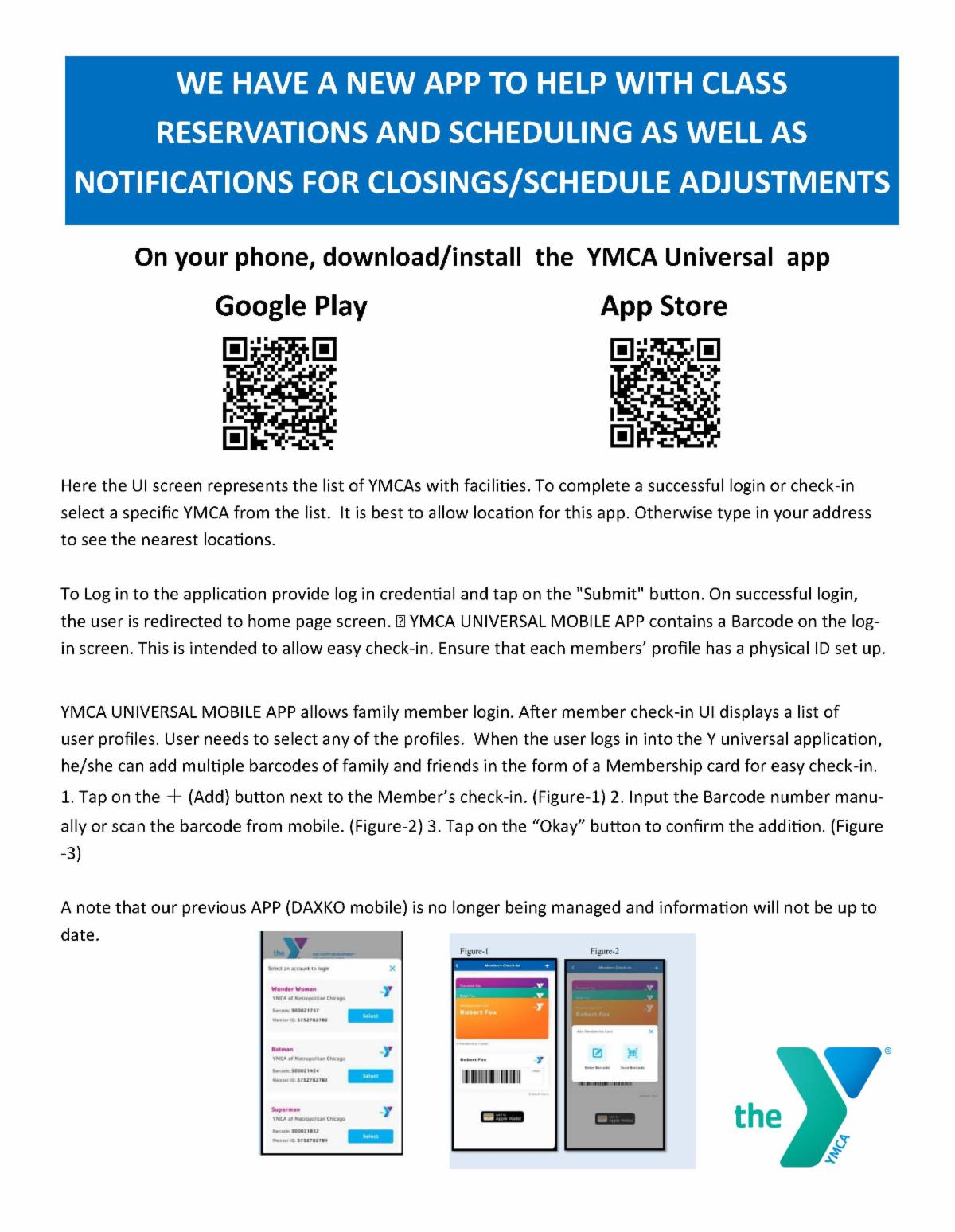 YMCA Programs, Information and Events