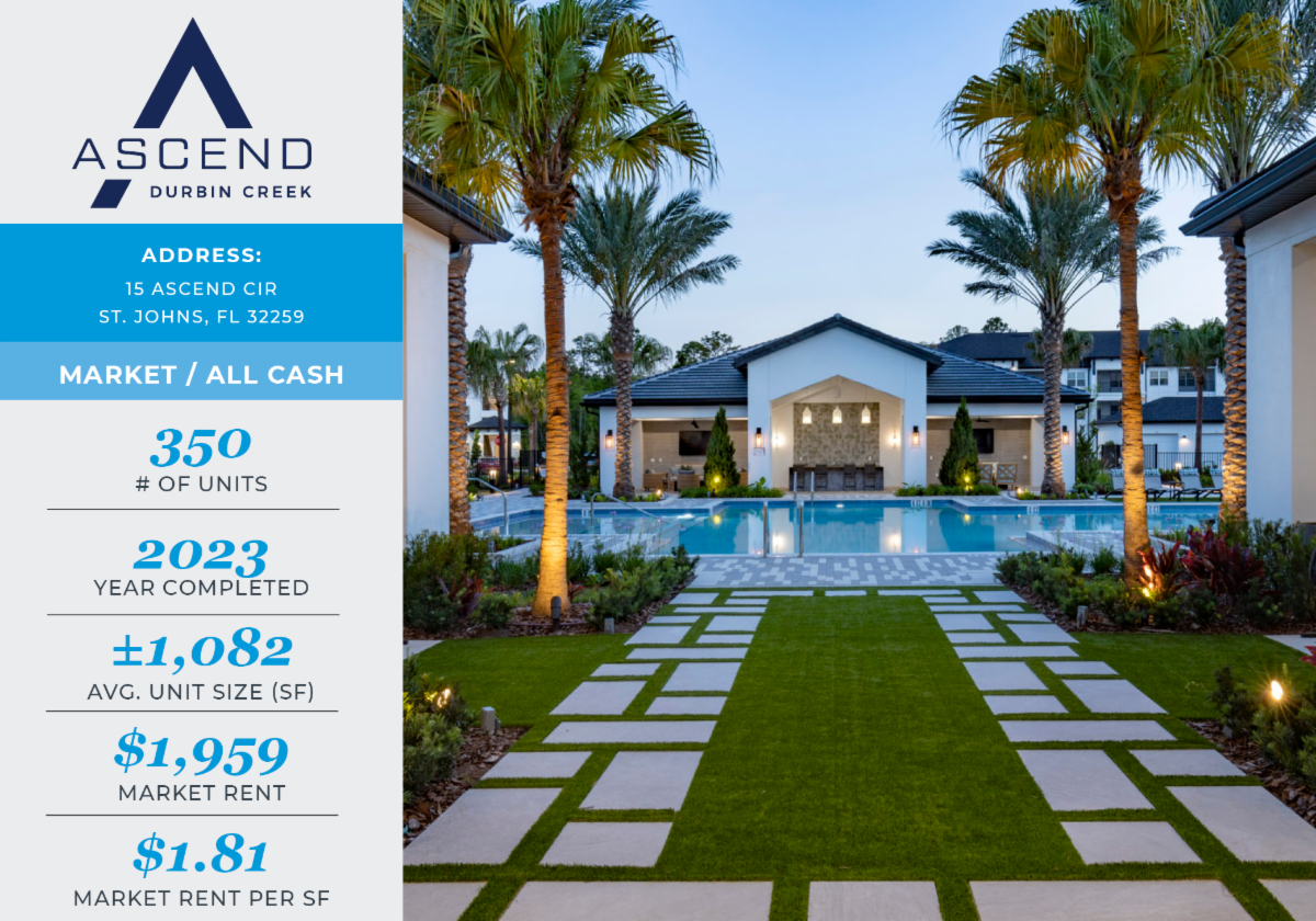OFFERS DUE 3/6: Brand New Luxury Asset in St. Johns County (Ascend Durbin Creek | Jacksonville ...