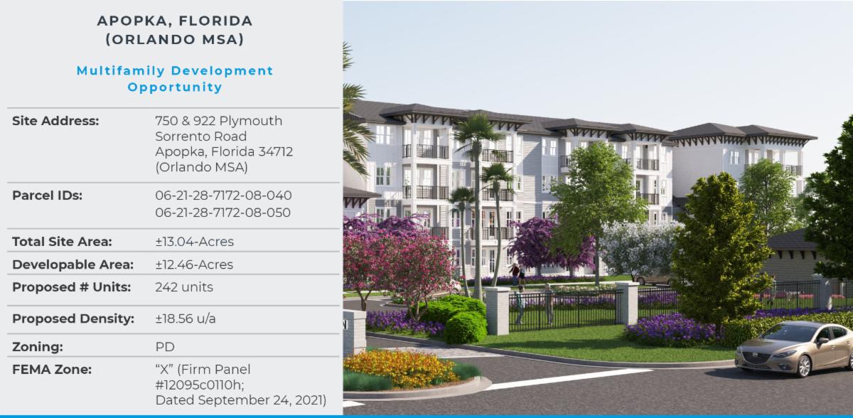 NEW OFFERING: 13-Acre MF Development Site with Zoning Approval for 242 ...