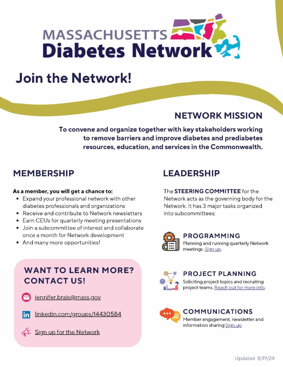 ADCES Member Invitation: Join the Massachusetts Diabetes Network