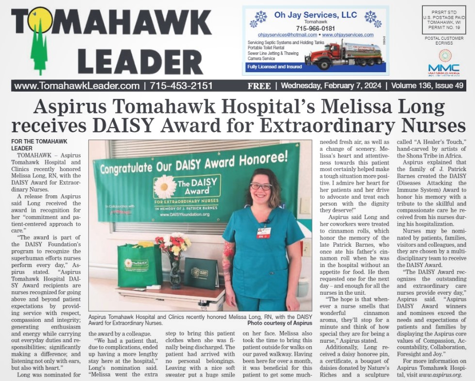 Aspirus North WI Division News - February 27, 2024