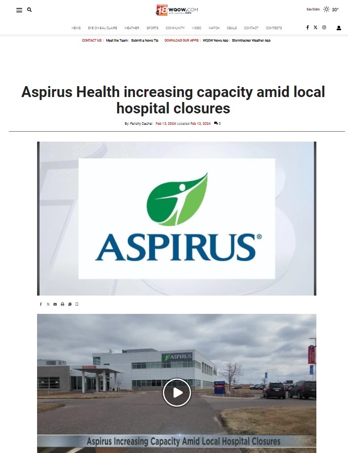 Aspirus Northwest WI Division News - February 20, 2024