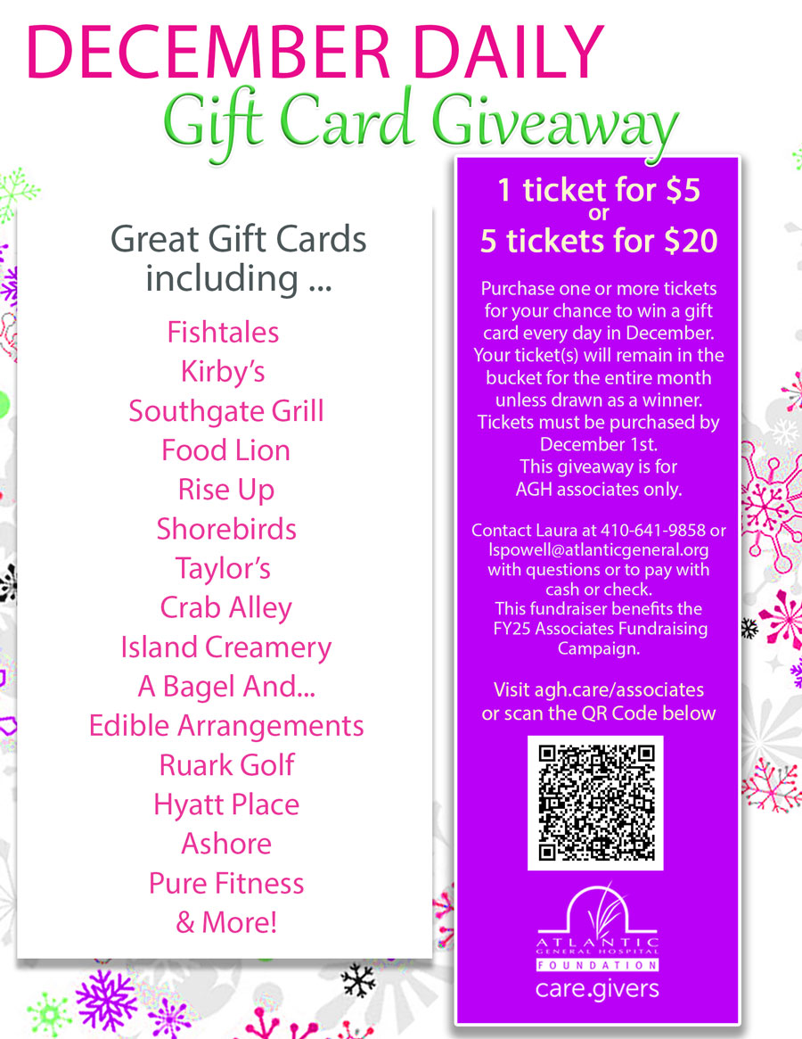 Purchase Your Tickets for Our December Daily Gift Card Giveaway!
