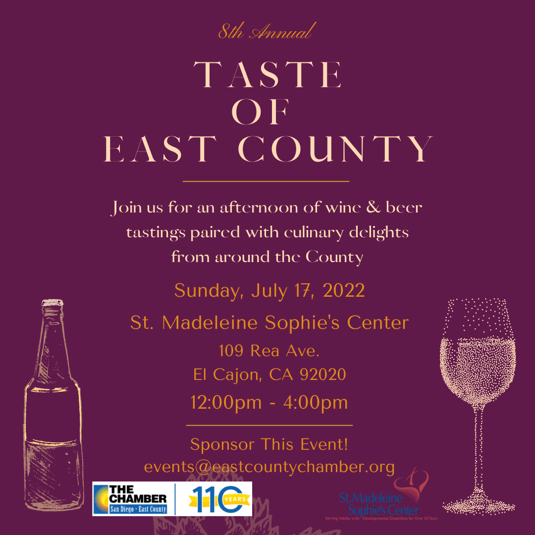 San Diego Regional East County Chamber of Commerce January Calendar of ...