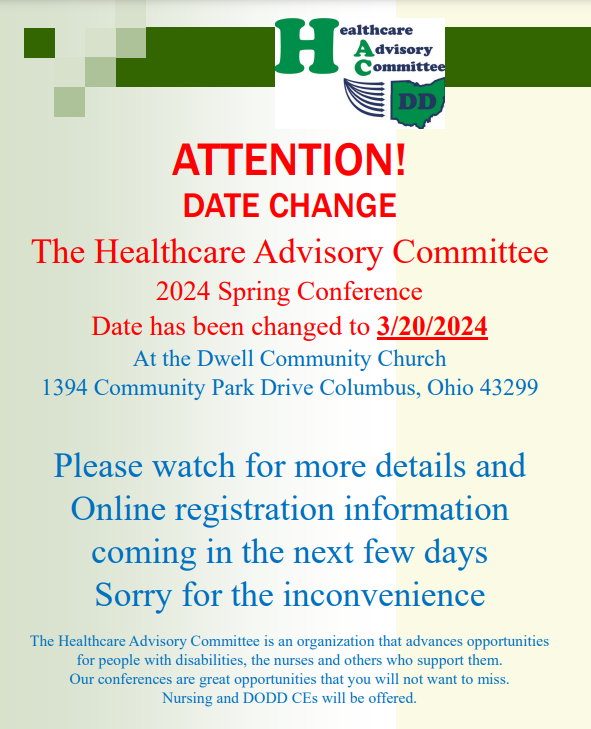 HAC Spring Conference Date Change