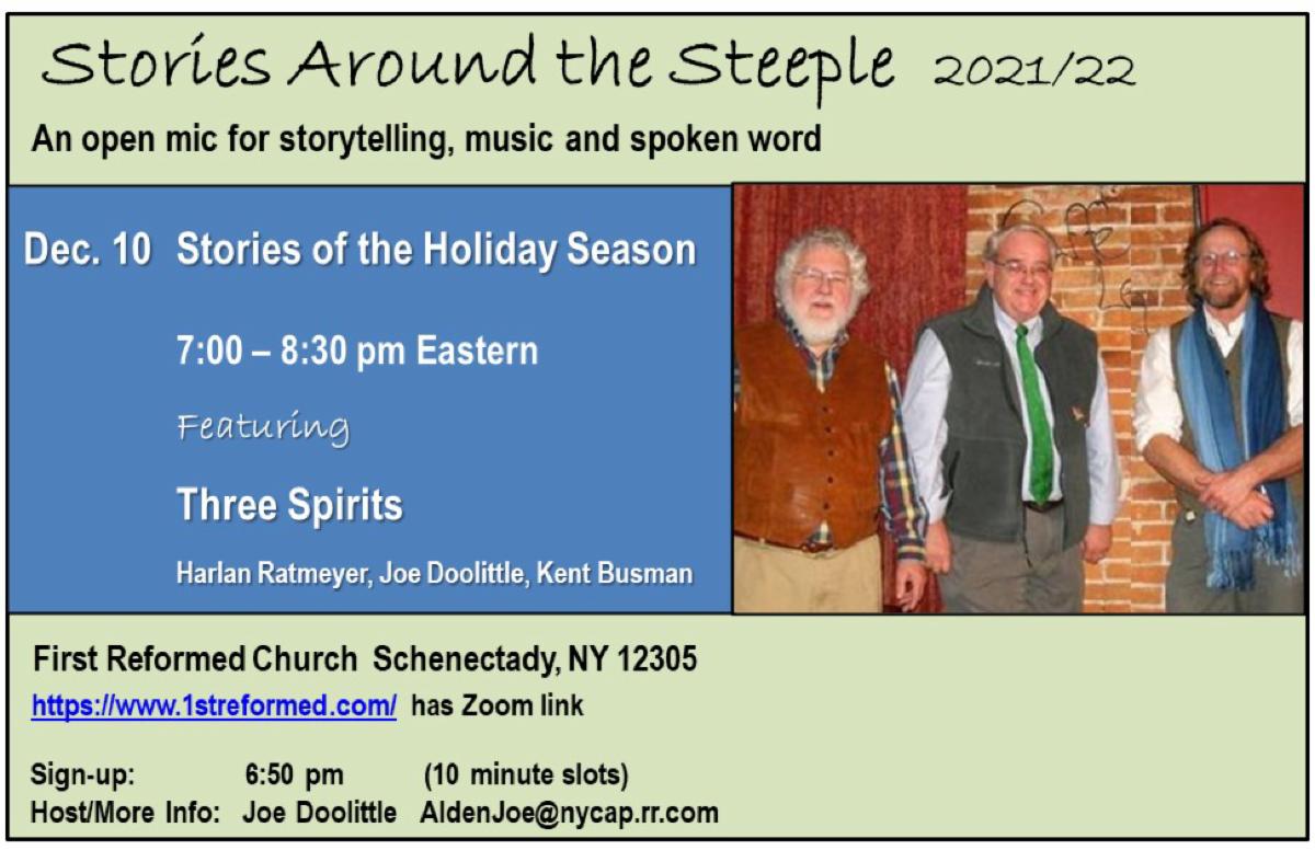 December upcoming local storytelling events
