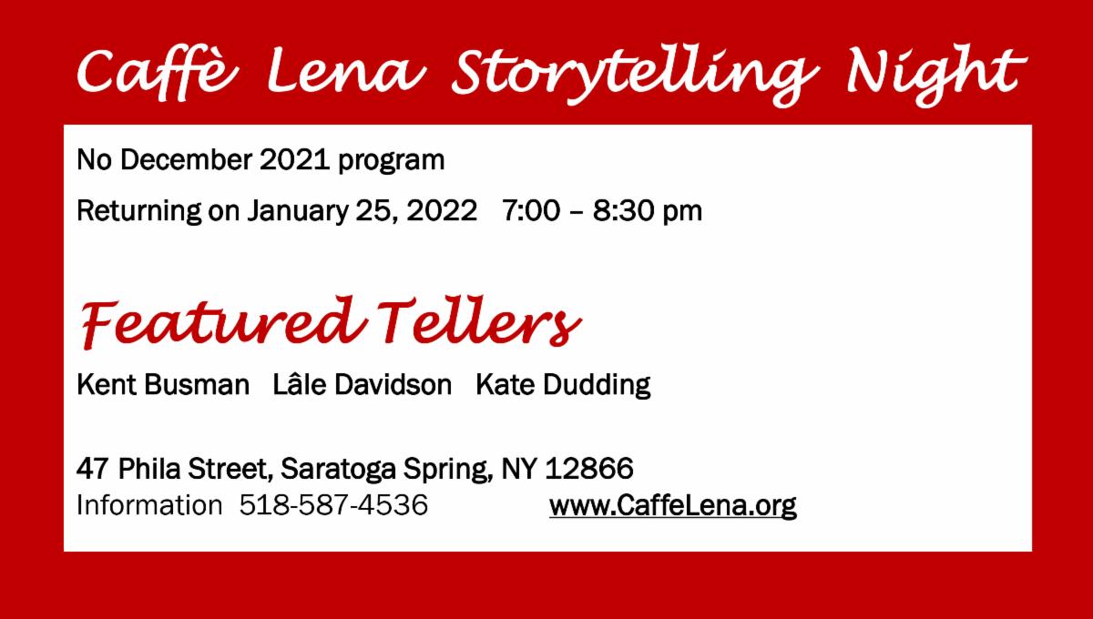 December upcoming local storytelling events