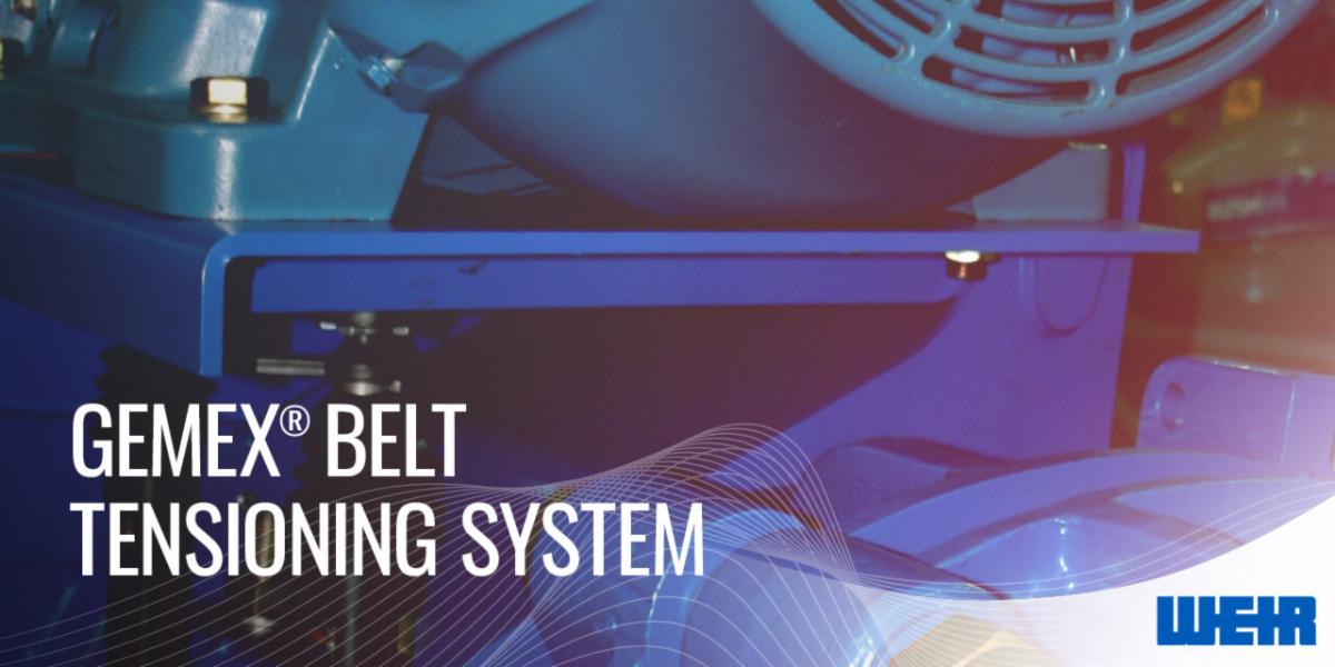 Gemex belt tensioning systems for Warman pumps