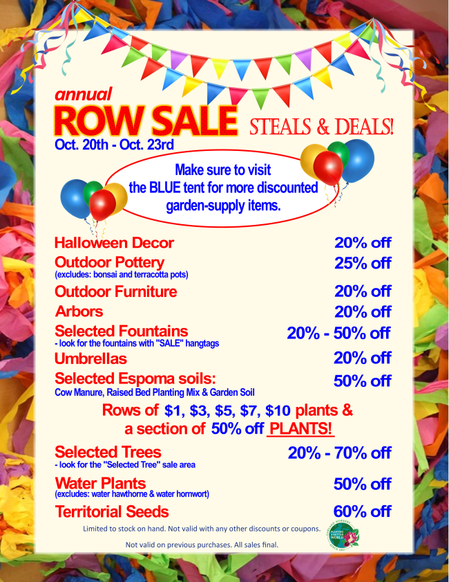 It's ALL about the Row Sale!!
