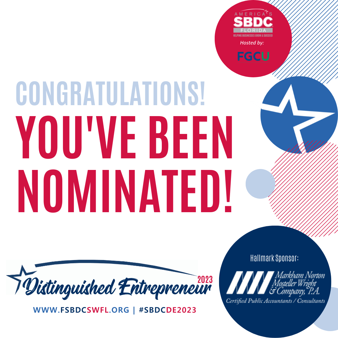 You've been nominated for the 11th Annual Distinguished Entrepreneur ...
