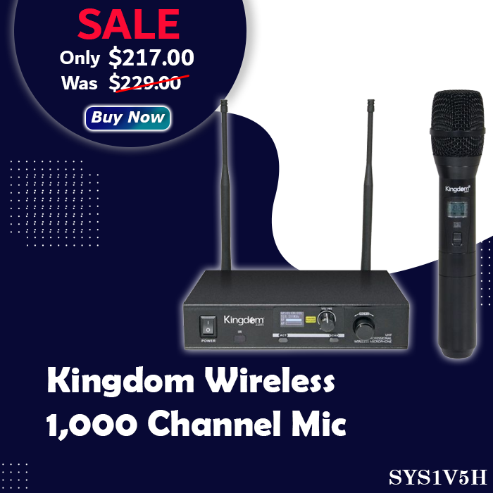 1,000 Channels! Kingdom Wireless 4 Mic Systems