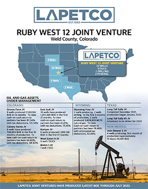 Lapetco Ruby West 12 Joint Venture