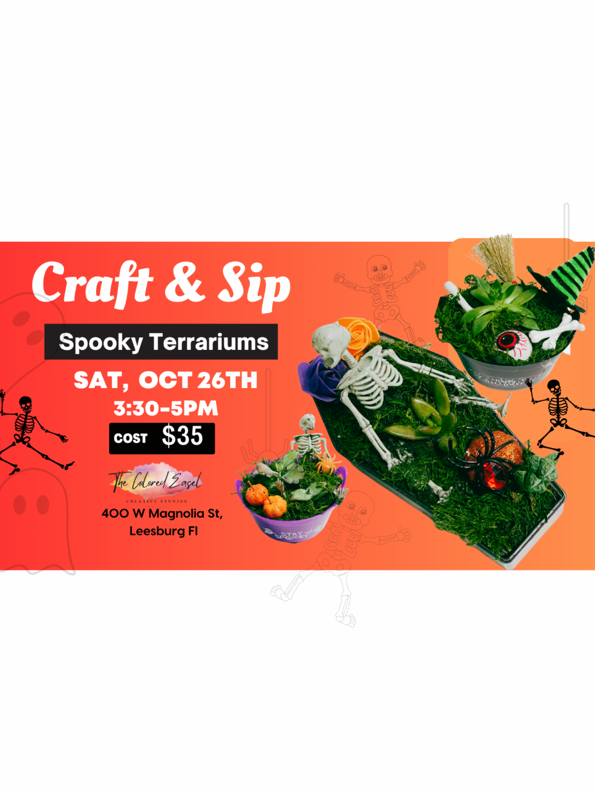 Craft & Sip Class- Spooky Terrariums