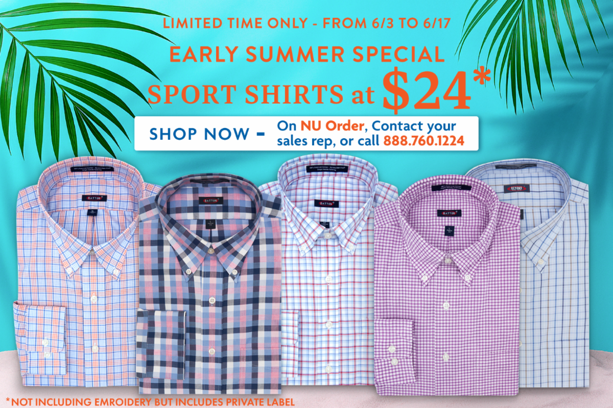 Sport Shirts at $24 — Summer’s Best Deal