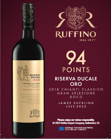 August 9th | Italian Ruffino Wine Dinner