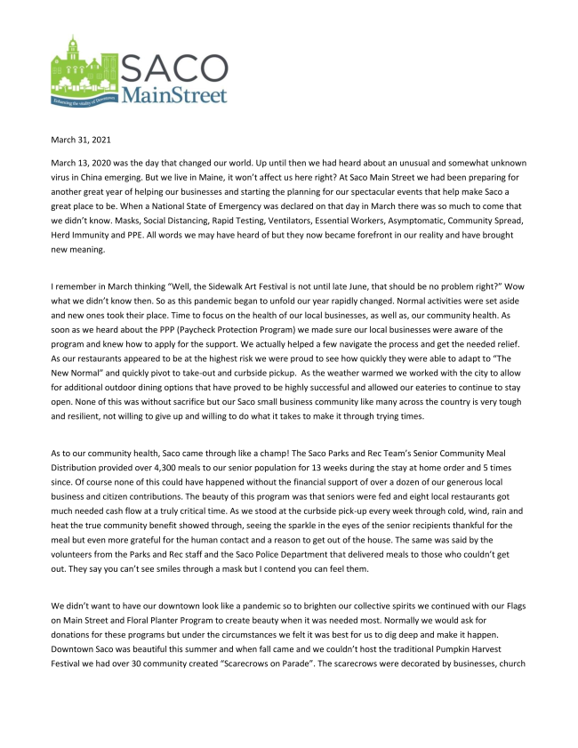 The latest City of Saco news for you