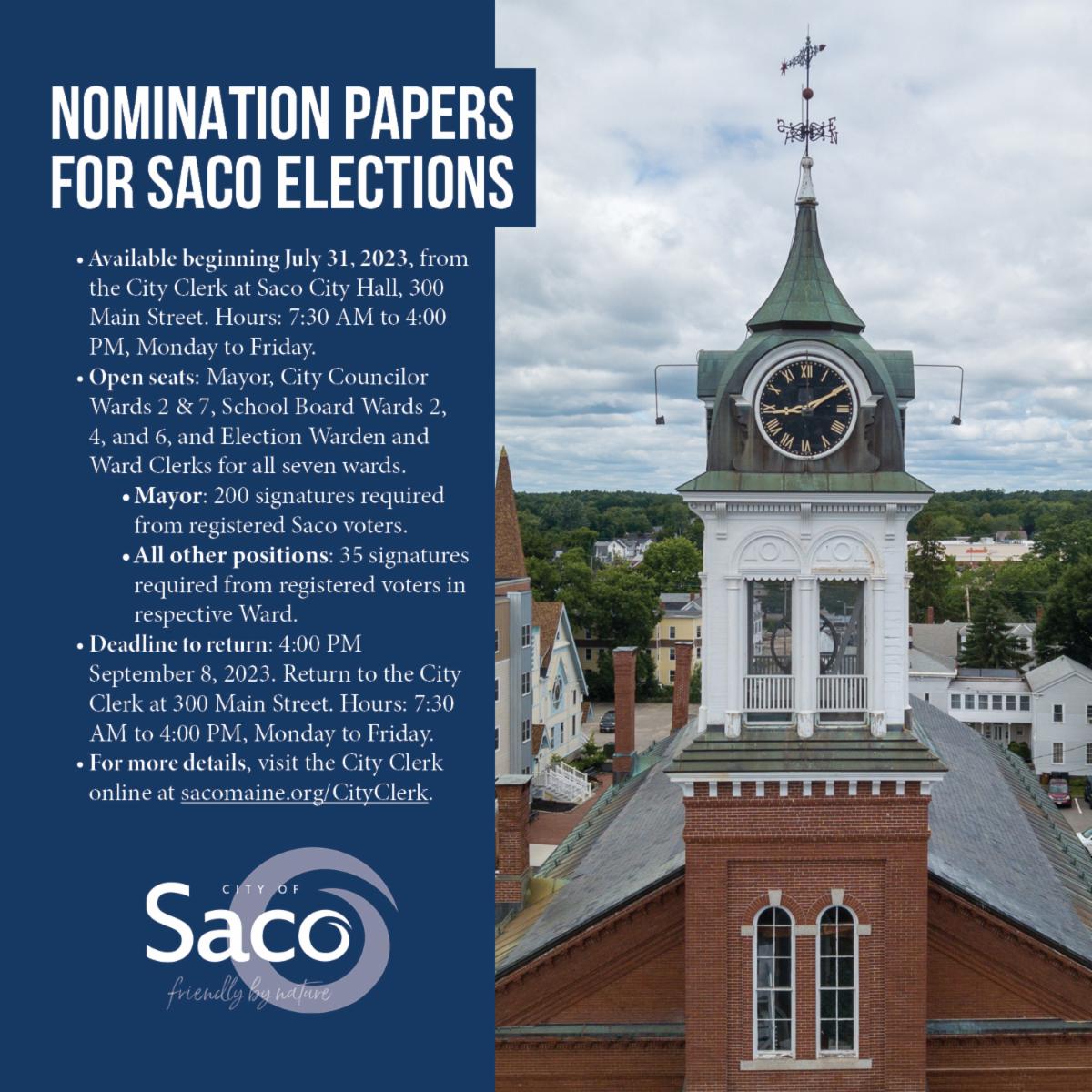 The latest City of Saco news for you