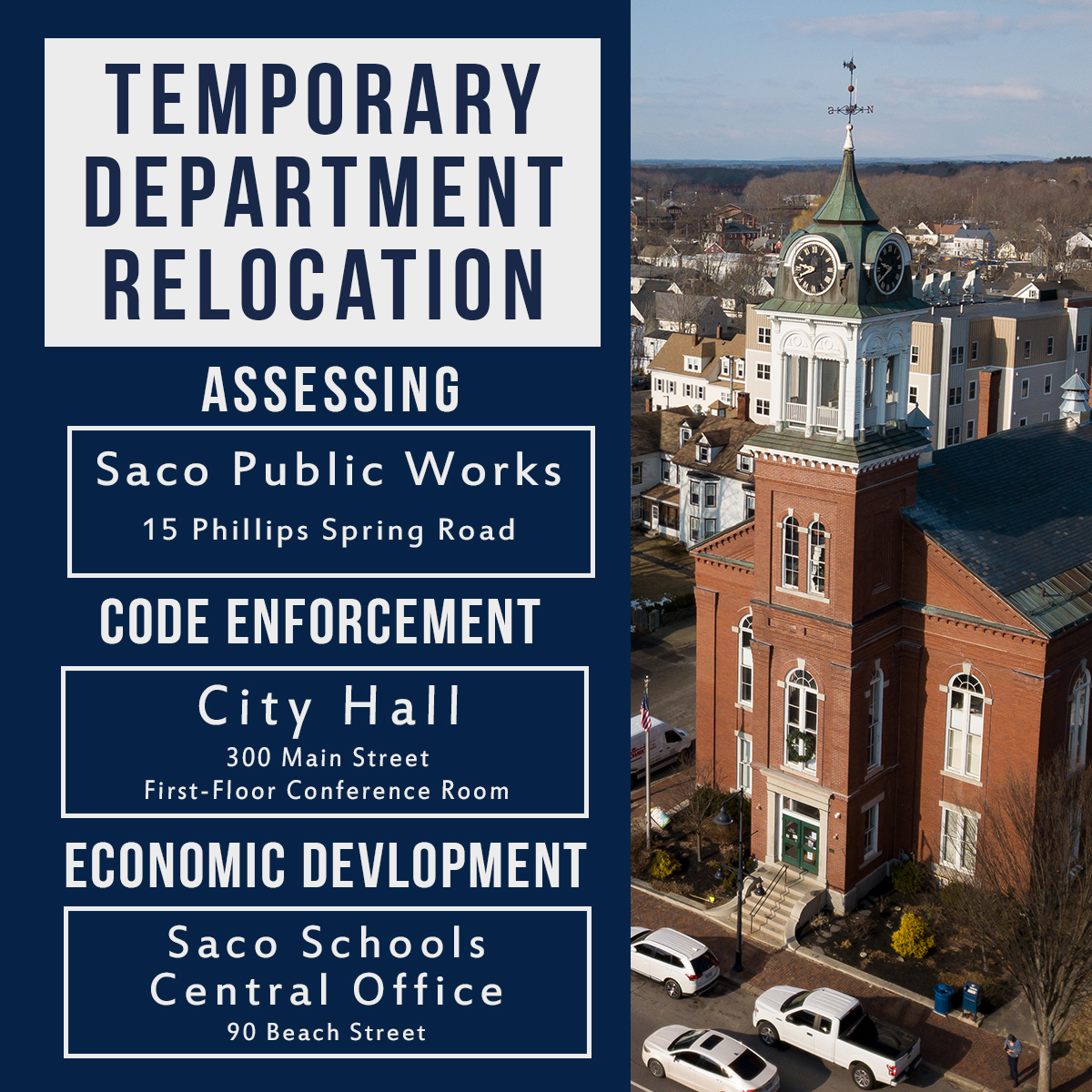 The latest City of Saco news for you