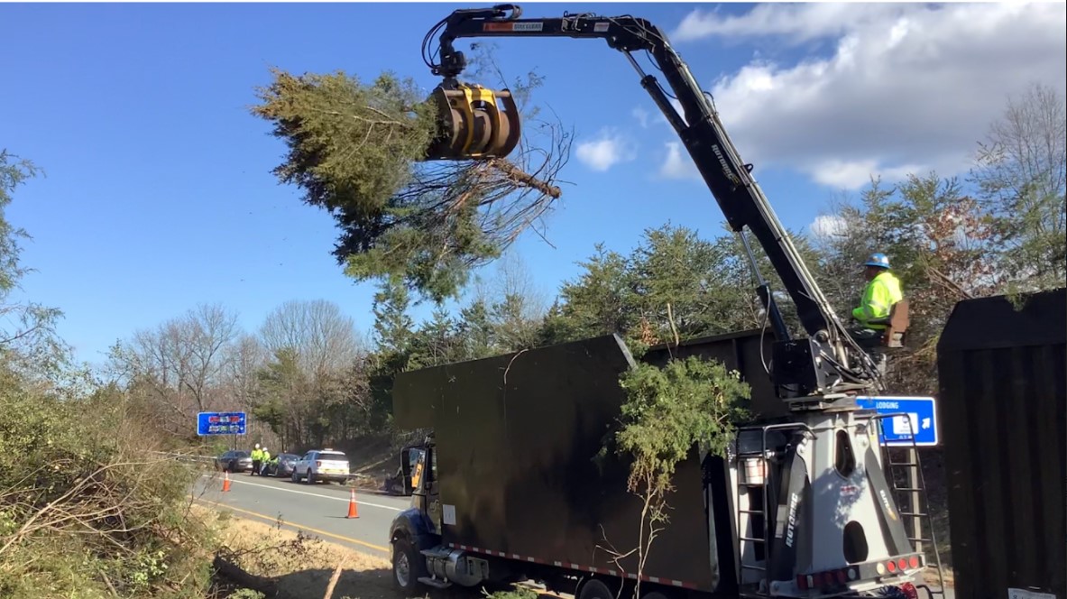 MASSIVE DEBRIS CLEANUP CONTINUES IN FREDERICKSBURG