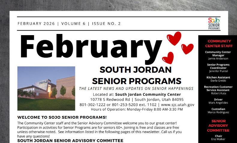 Senior Programs Newsletter - February 2026