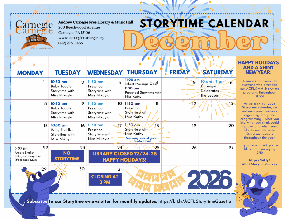 Carnegie Carnegie's Storytime Gazette: December 2025
