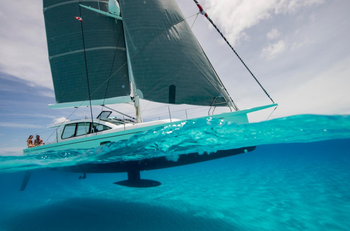 On board DRIFTER, the sailing yacht created for music legend Jimmy Buffett