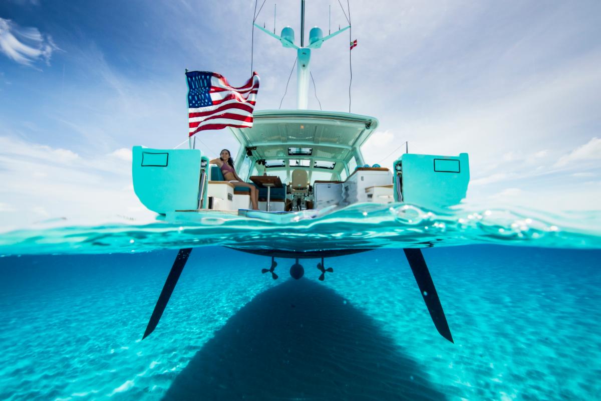 On board DRIFTER, the sailing yacht created for music legend Jimmy Buffett