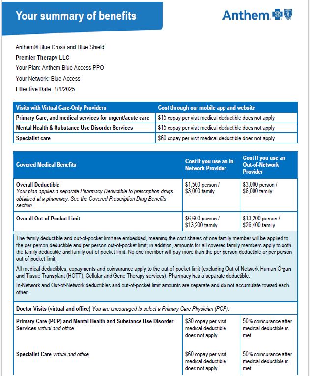 Premier Therapy Employment & Benefits Portal