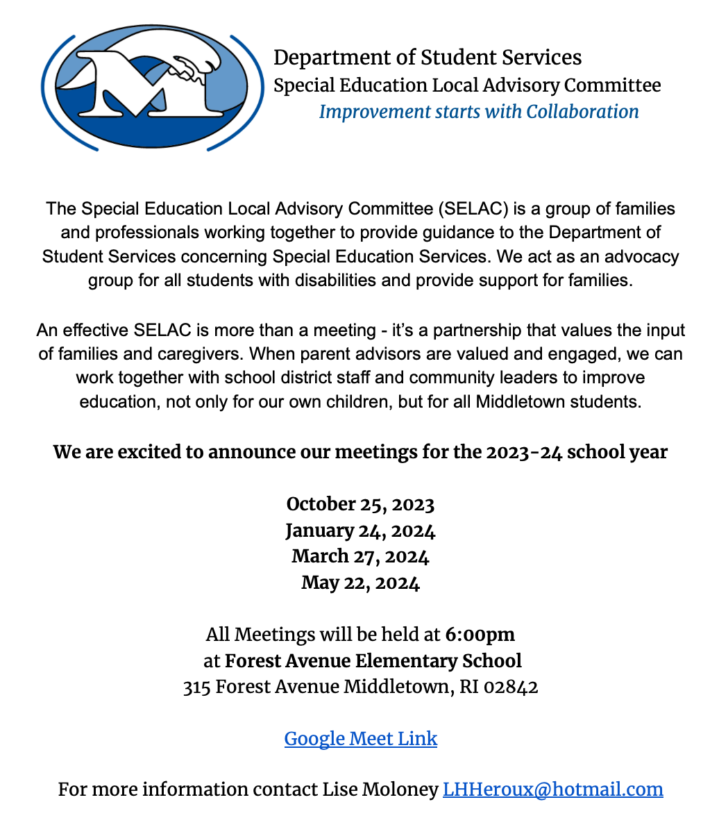 A message from Forest Avenue School