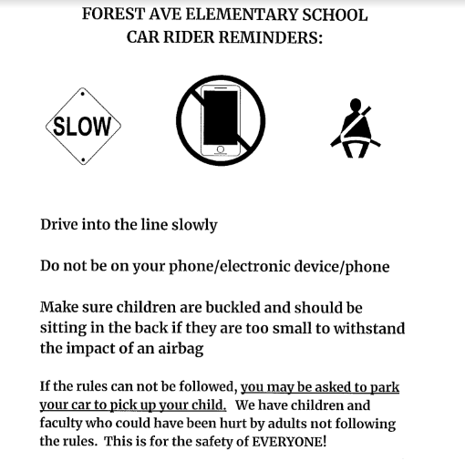 A message from Forest Avenue School