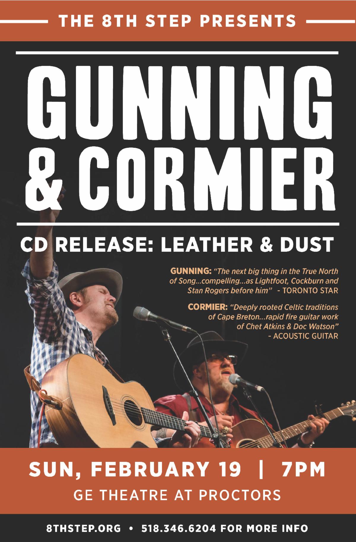 This Sunday: Feb 19 Concert: GUNNING & CORMIER!