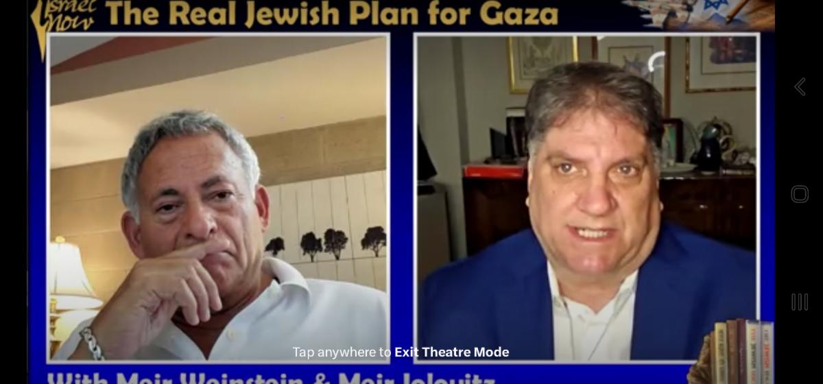 Meir Weinstein & Meir Jolovitz On Live Video Discuss: Should Israel ...