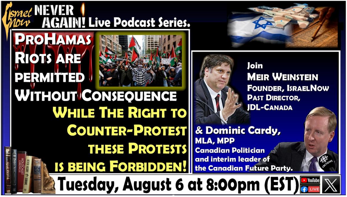 Watch On Never Again Live Meir Weinstein and Dominic Cardy MLA MPP in ...