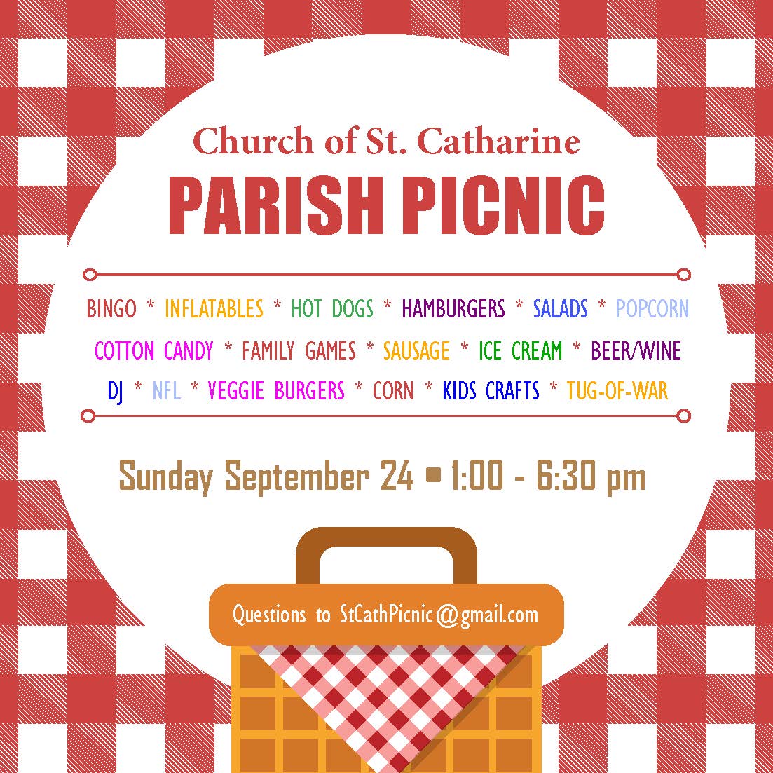 July 13th Events at St. Catharine's Church