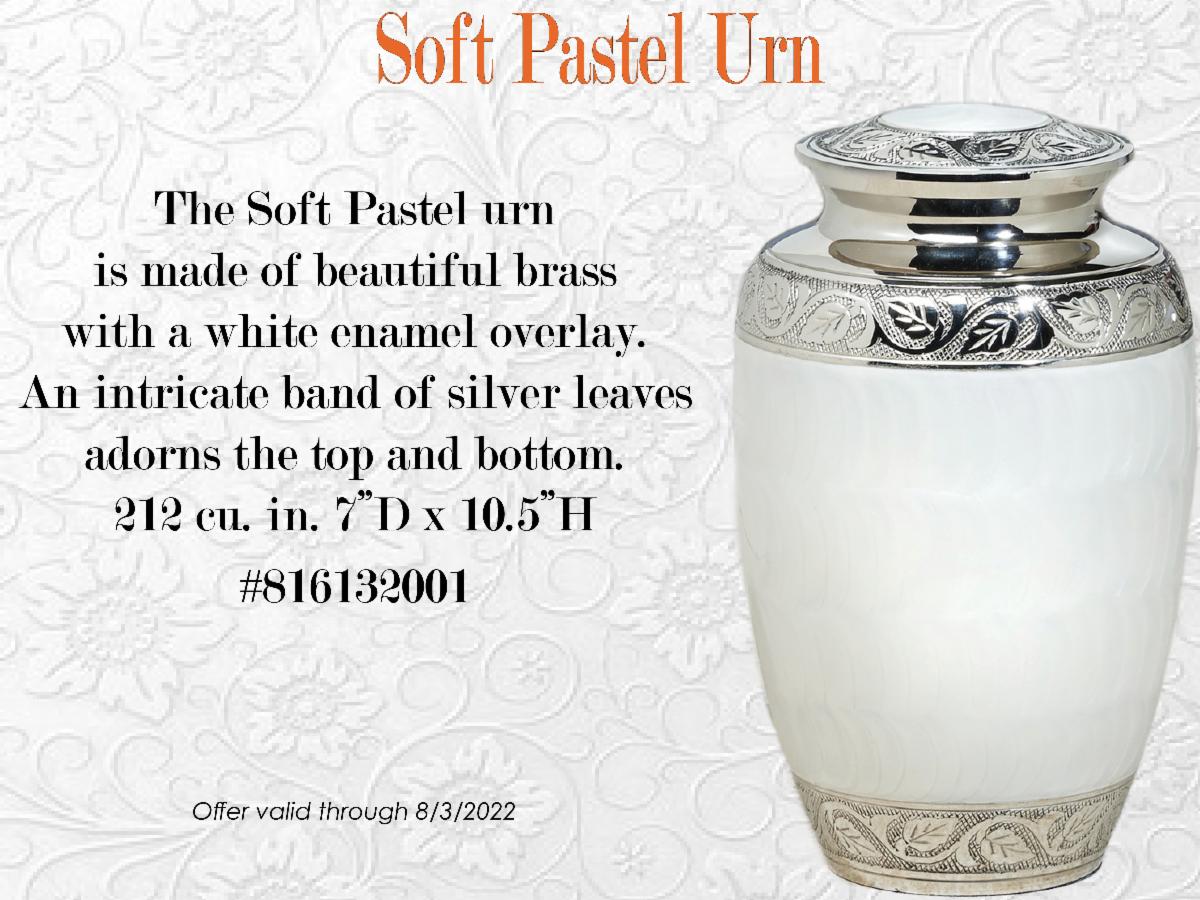 White Soft Pastel Urn