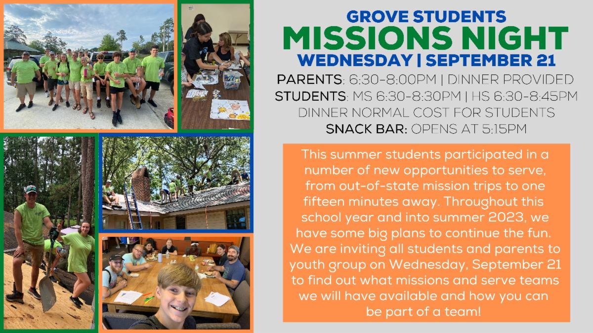 Student Ministry Leaflet - Parent Newsletter