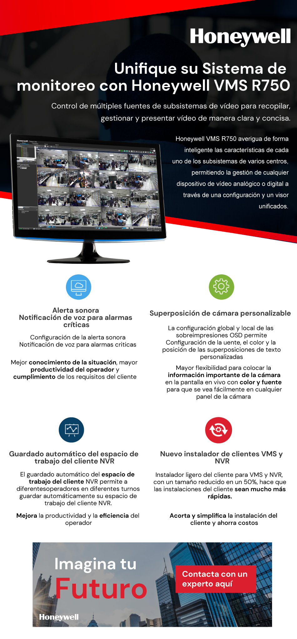 Nuevo sistema de monitoreo de seguridad Honeywell VMS