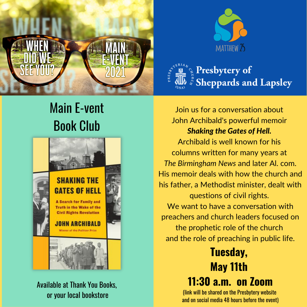 PSL UP2DATE May 3, 2021 - Presbytery Newsletter