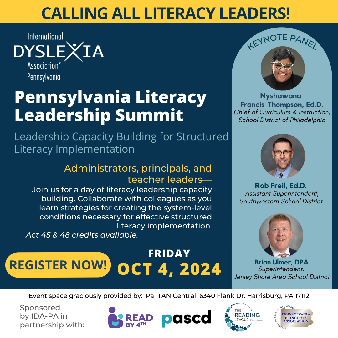 Branch Homepage - PA Branch | The International Dyslexia Association