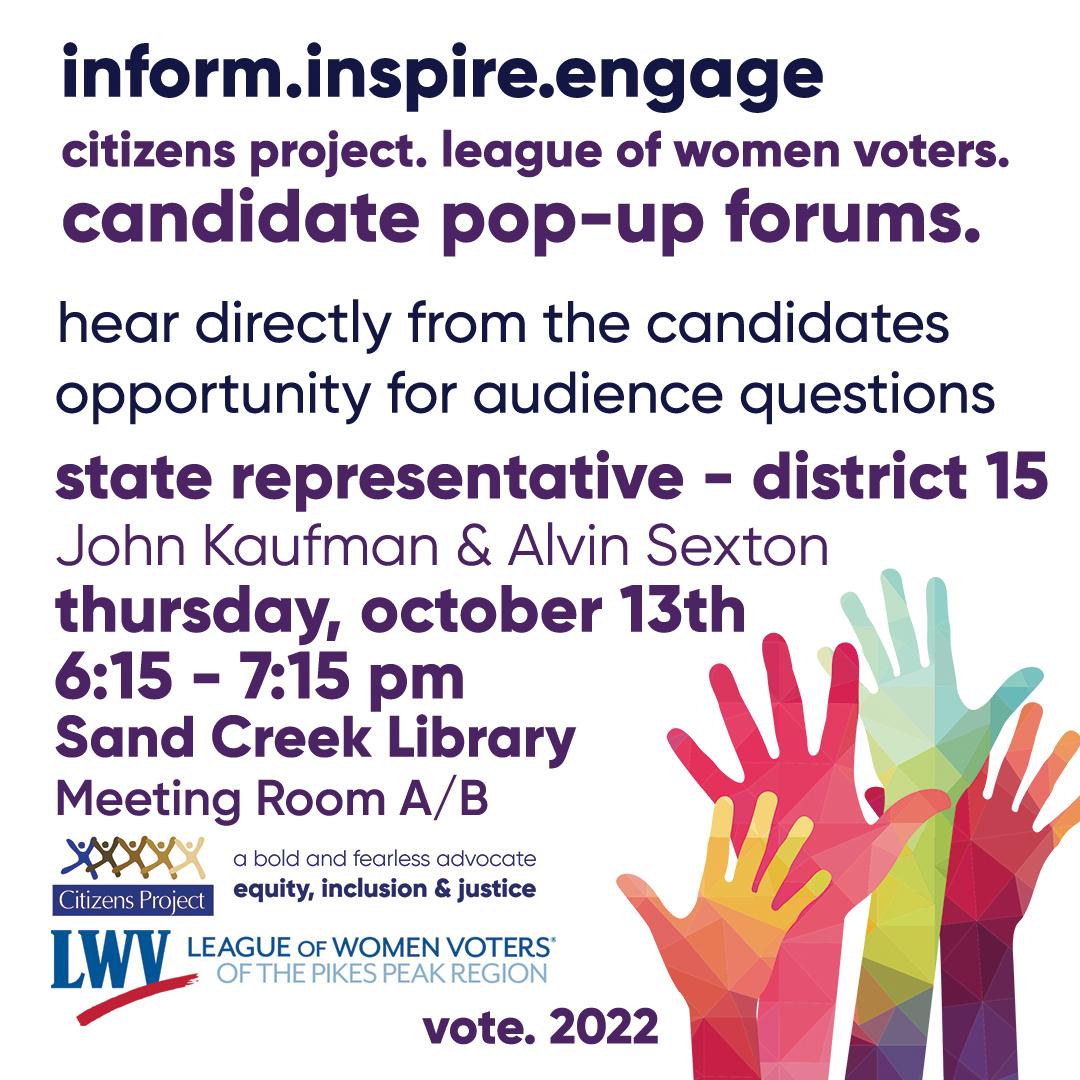 Candidate Forum Updates, Creating Community Breakfast Save the Date and ...