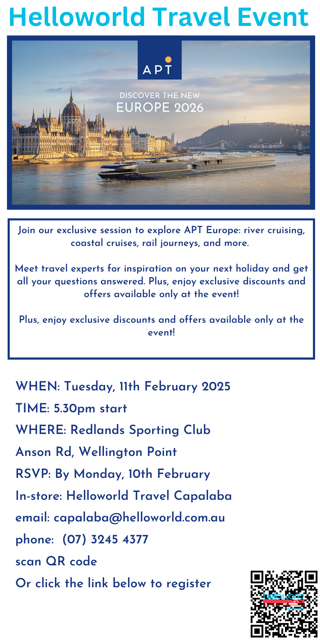 Helloworld Travel Europe 2026 Showcase Feb