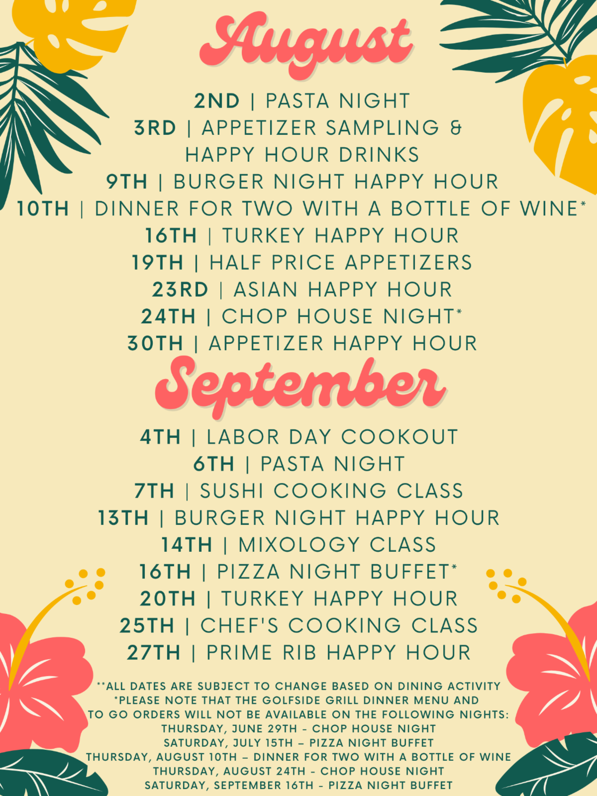 Save The Dates ~ Summer 2023