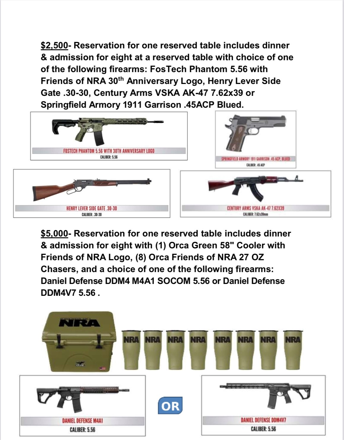 Concho Valley Friends of NRA Event - Reserve Your Table & Tickets Today!