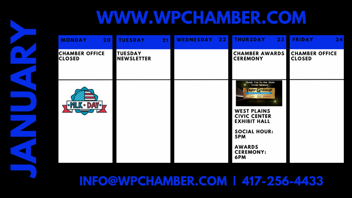 Chamber Friday Calendar 👀