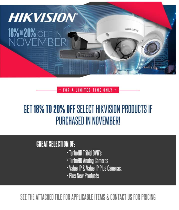 November Savings with Hikvision!