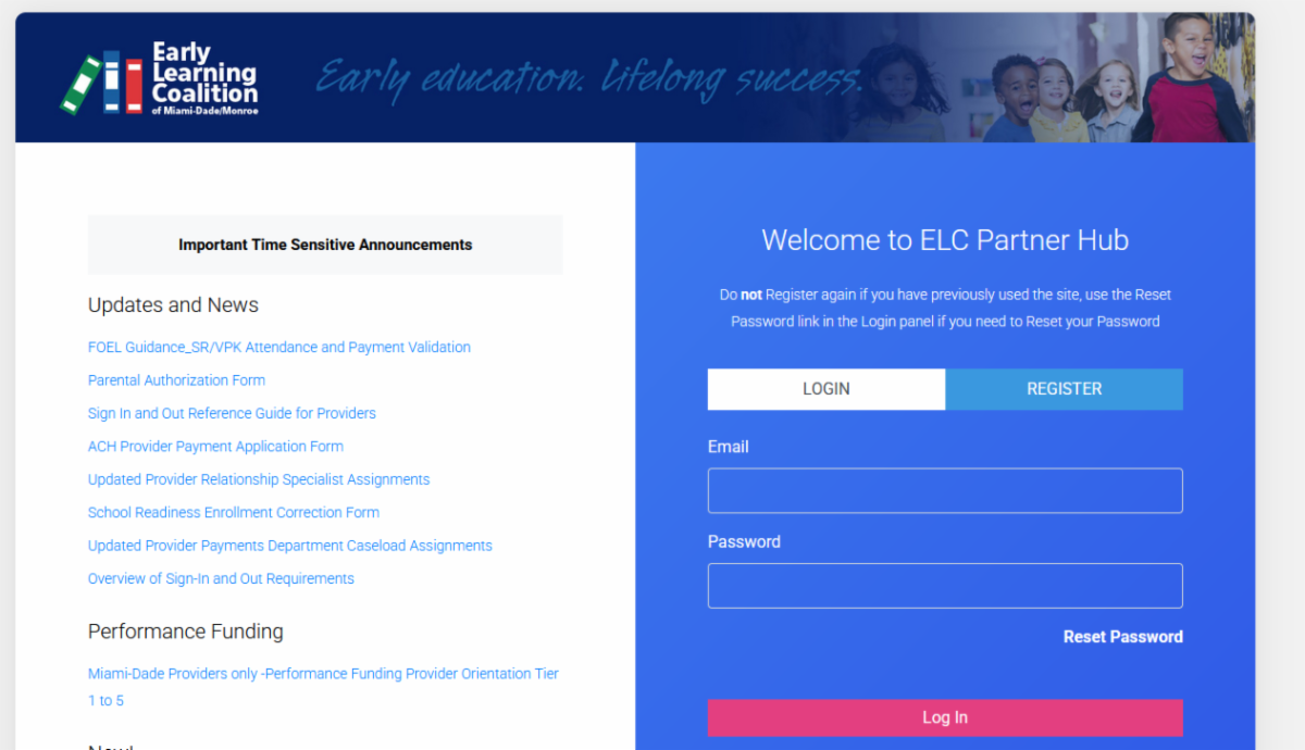 Early Learning Coalition Partner Hub Security Update
