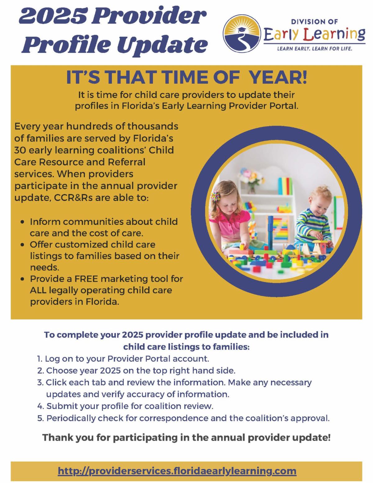 2025 Provider Profile Update