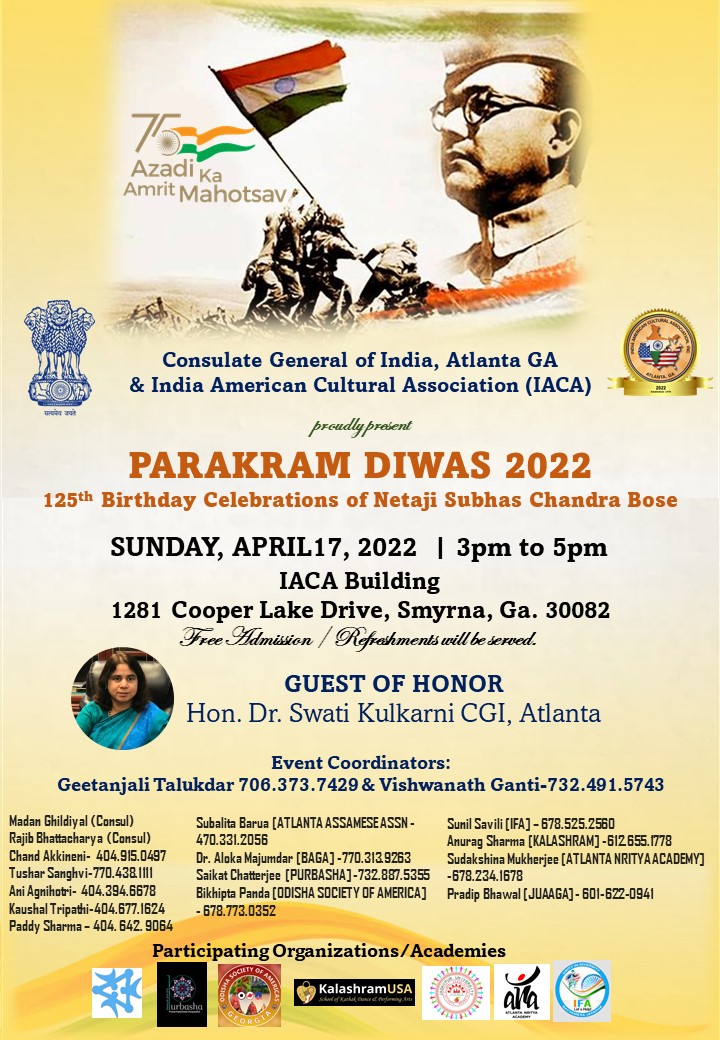 Parakram Diwas Celebrations | Festival of India | Classes at IACA ...