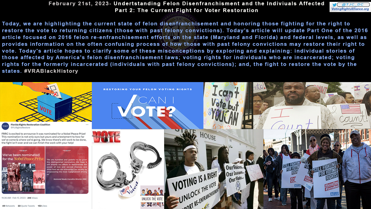 NEW- Today, We Highlight the Current State of Felon Disenfranchisement ...