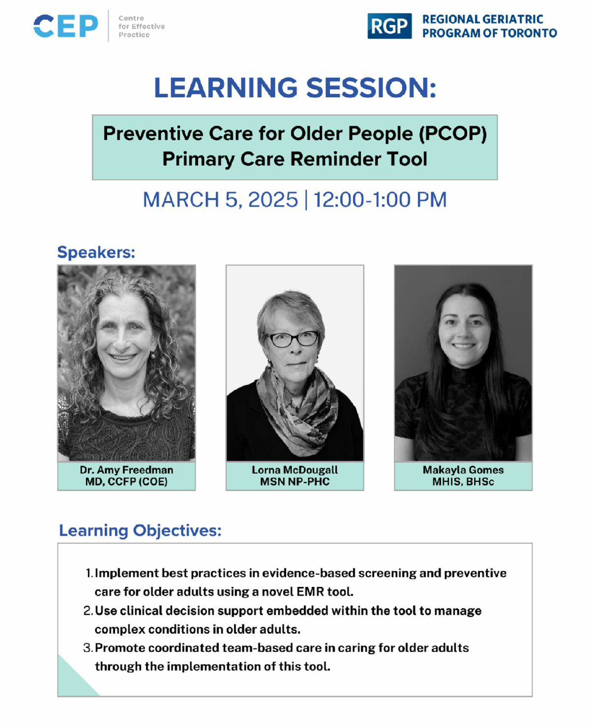 Join Us For A Webinar Spotlighting The Preventive Care For Older Adults